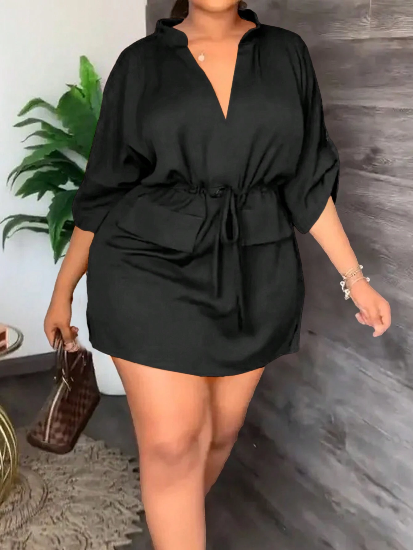SHEIN Slayr Plus Size Party & Elegant Commuting Clean Design Stand ...