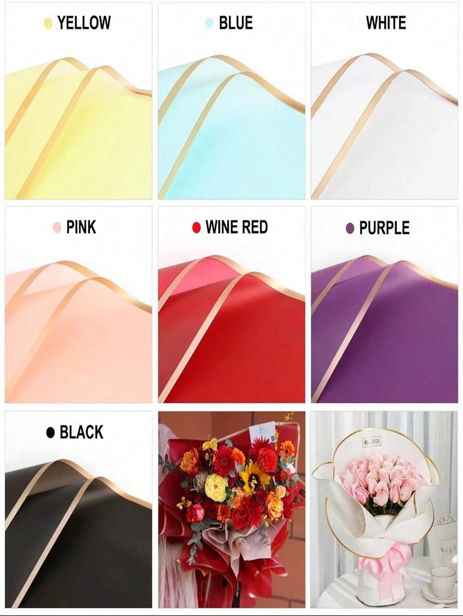 1 Pack Of 20 Pcs 56cm*56cm Ins Style Waterproof Floral Wrapping Paper ...