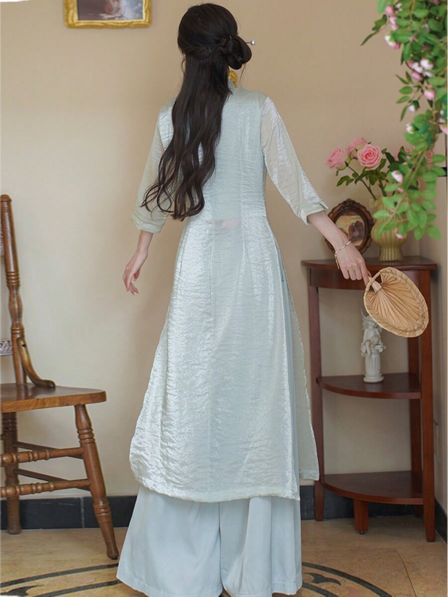 Uniforme de travail de style chinois, robe inspirée du Qi Pao et ...