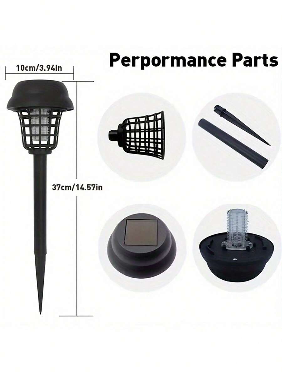 1/4pcs Solar-Powered Mosquito Killer Lamps - Outdoor Garden & Yard Fly ...