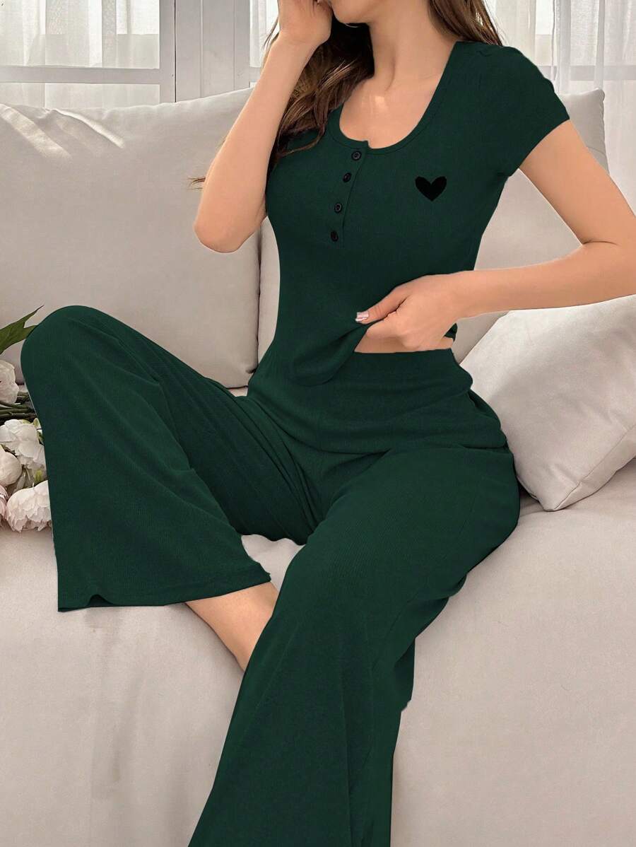 Women's Solid Color Simple Daily Wear Sleeveless Top And Long Pants ...