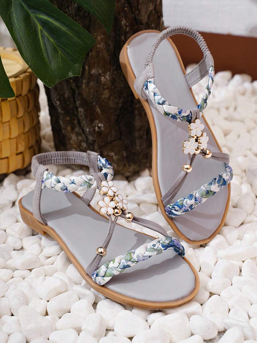 Summer Braided Anti-Slip Flat Sandals For Teenage Girls | SHEIN USA