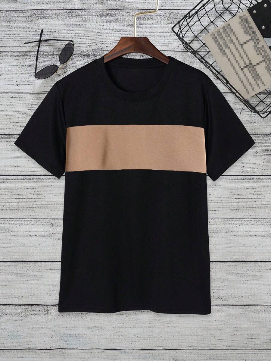 Manfinity Dauomo Men Color Block Tee | SHEIN USA