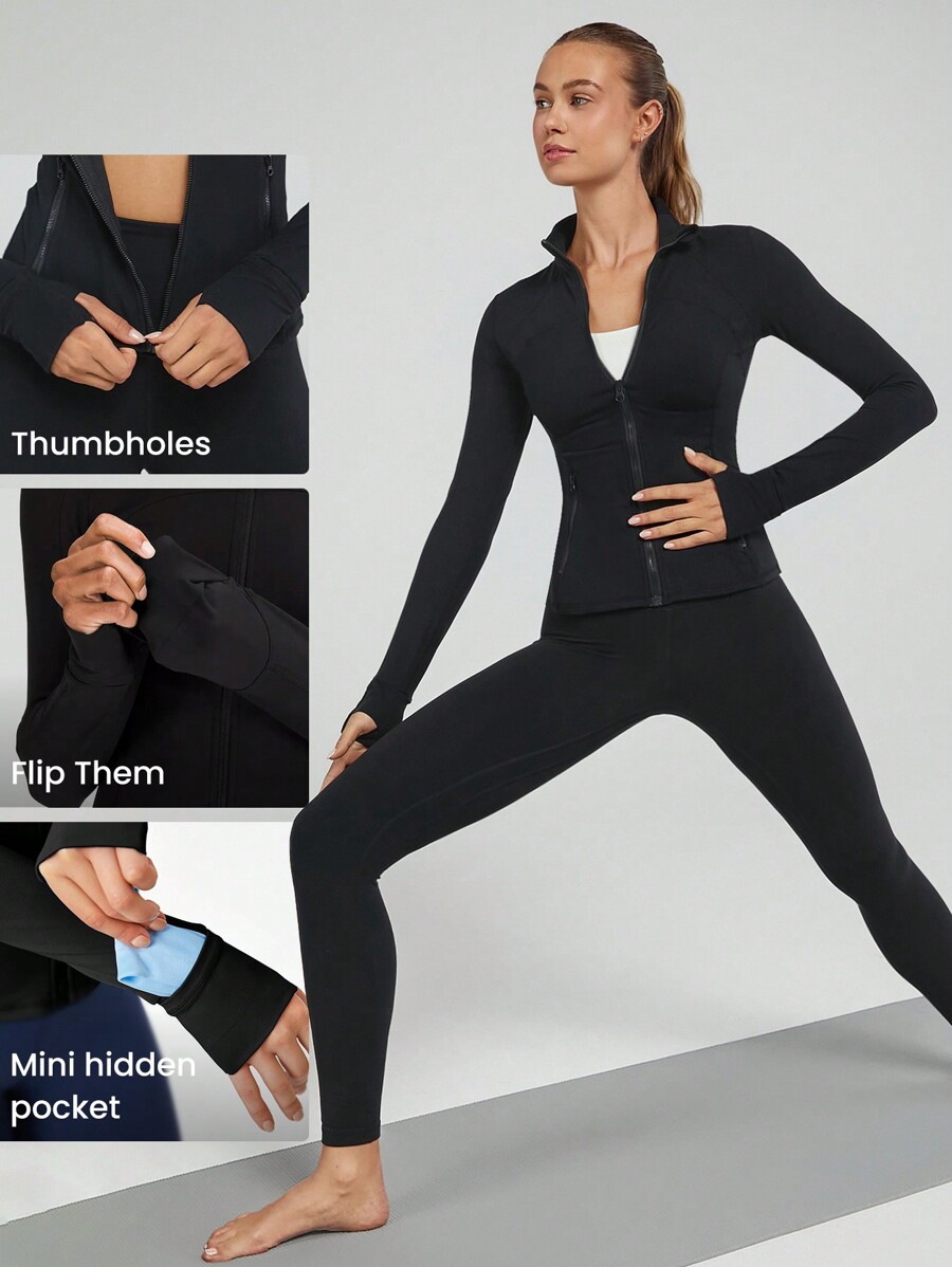 GLOWMODE FeatherFit™ Slim-It Streamline Performance Secure Pockets Zip ...