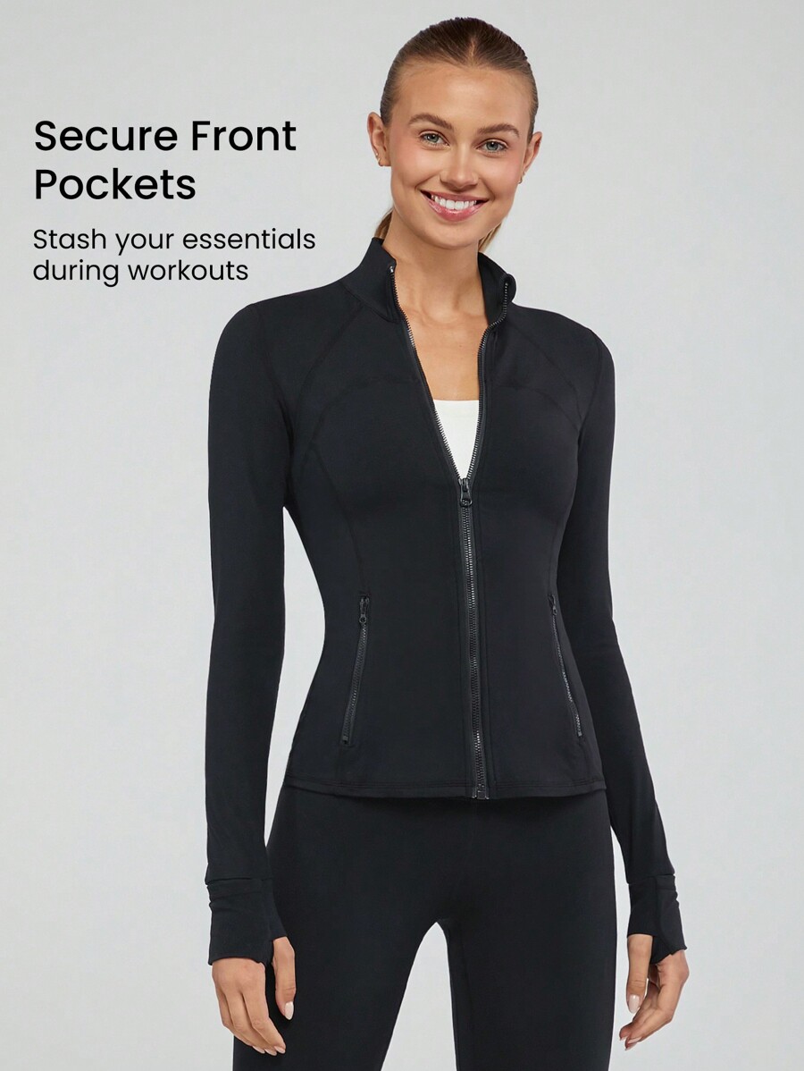 GLOWMODE FeatherFit™ Slim-It Streamline Performance Secure Pockets Zip ...