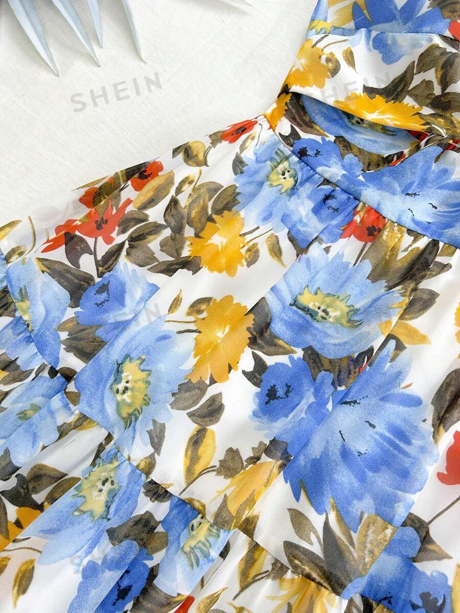 SHEIN WYWH Women's Summer Holiday Romantic Vintage Casual Easter ...