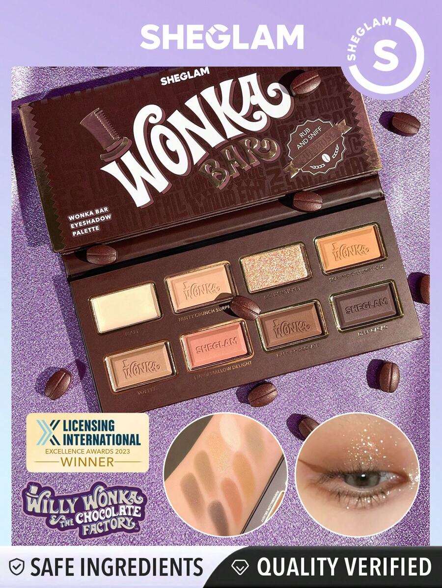 Willy wonka | SHEGLAM Wonka Bar Eyeshadow Palette Valentine'S Day Decor ...