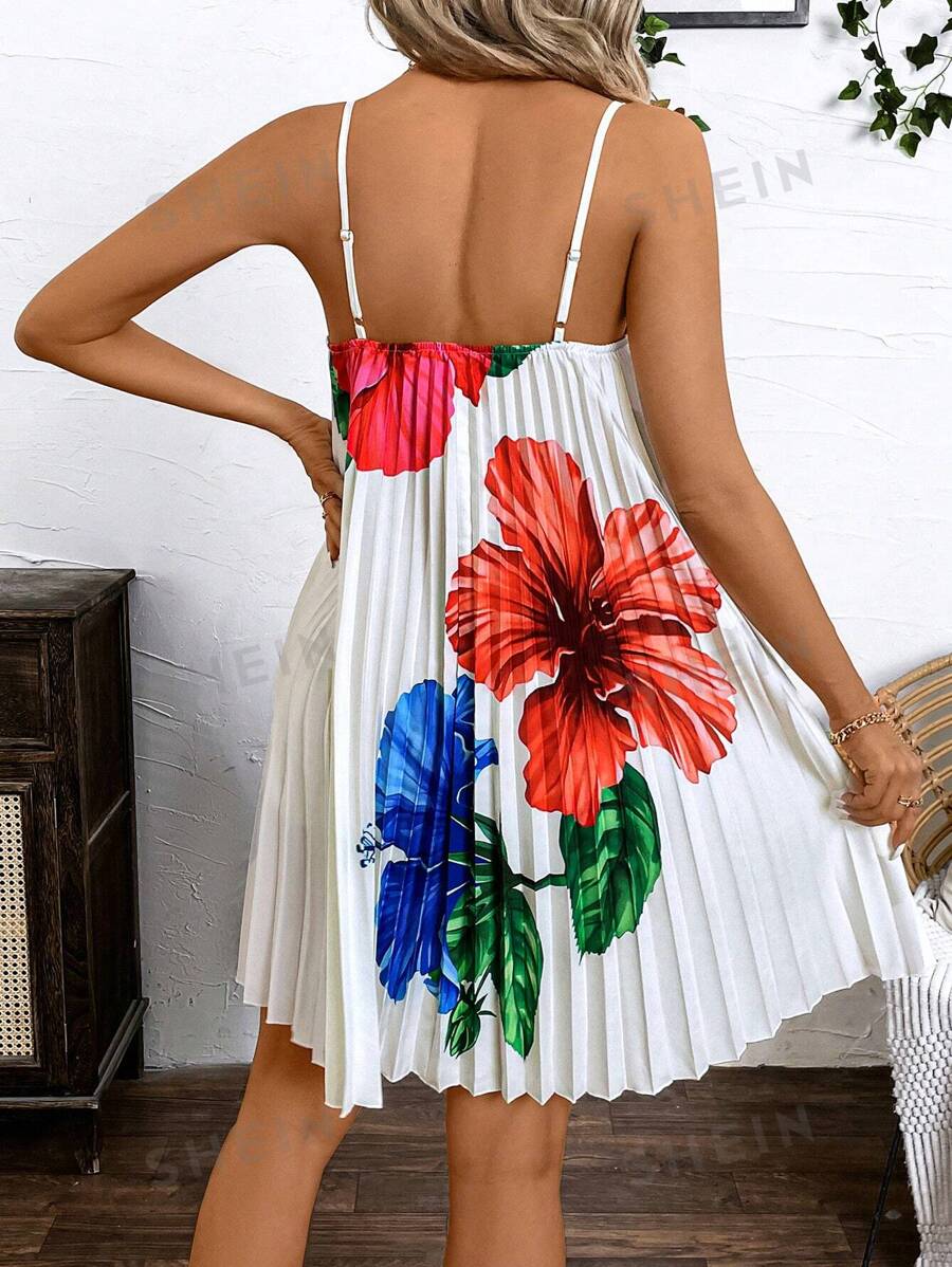 SHEIN Clasi ハイビスカス柄 レディース ドレス | SHEIN JAPAN