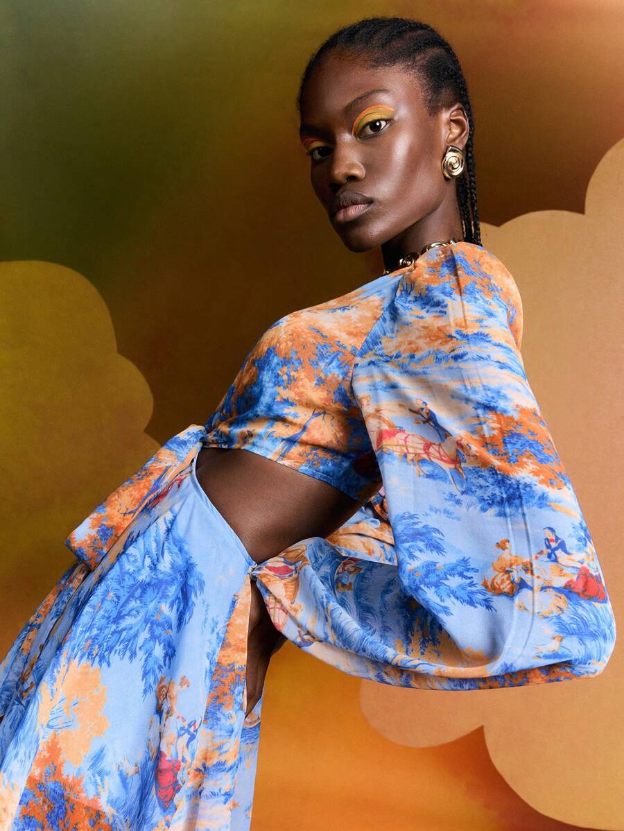 Alice McCall Designer Women's Boho Bohemian Vacation Deep V-Neck Tie ...