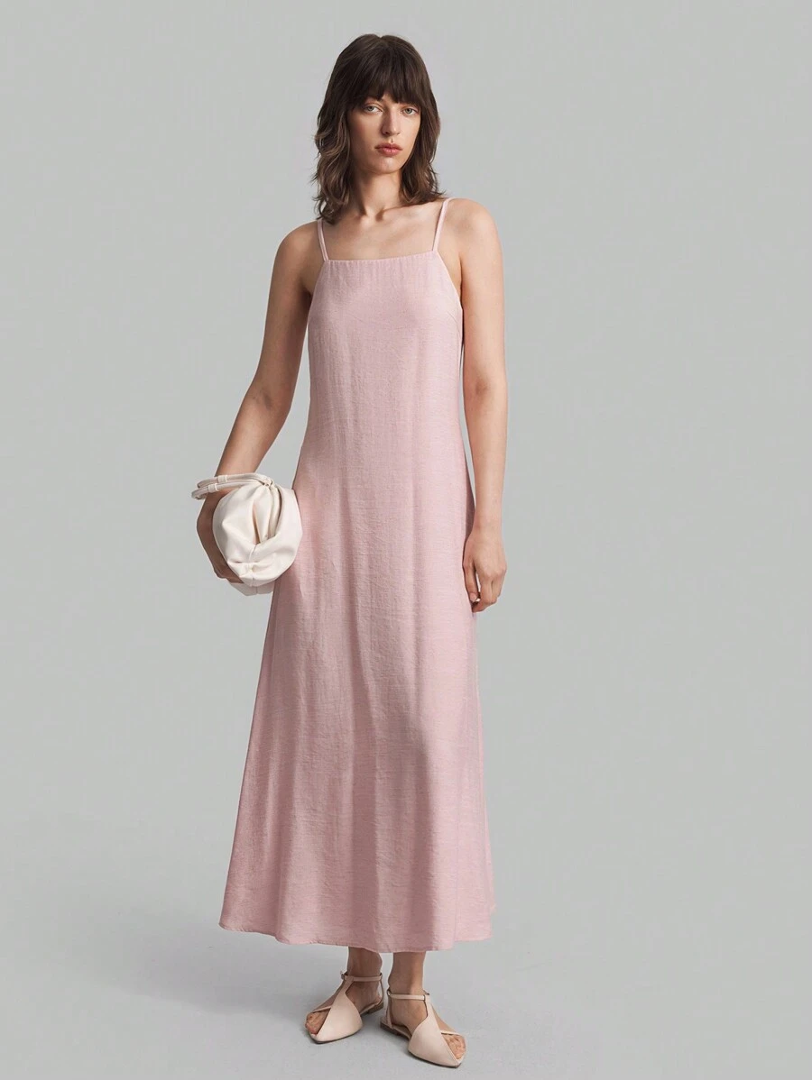 Ontre Women's Sleeveless Pink Dress, Casual Outfit | SHEIN USA
