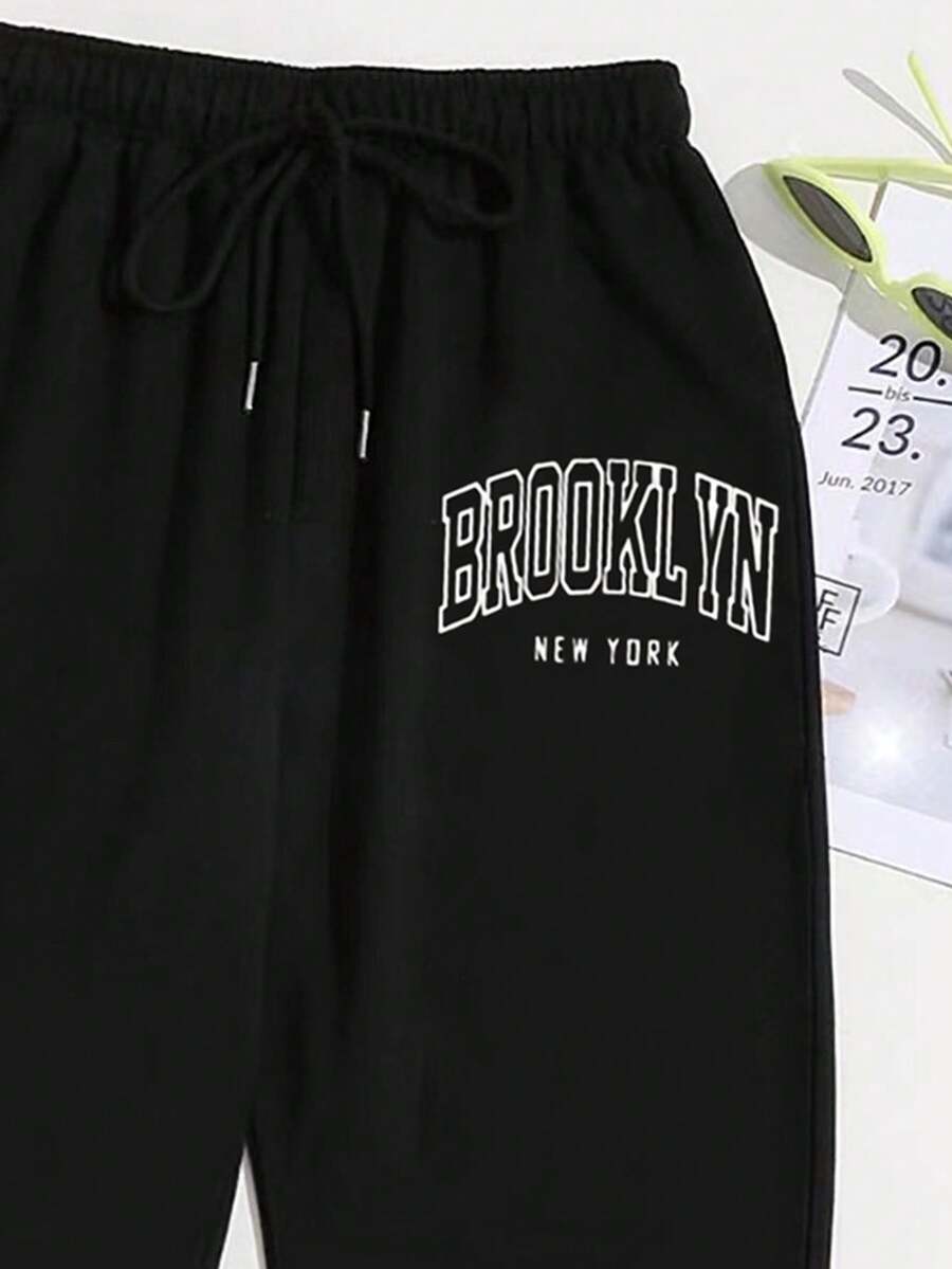 SHEIN Unity Women's New Fashionable Casual Letter Printed Sweatpants ...