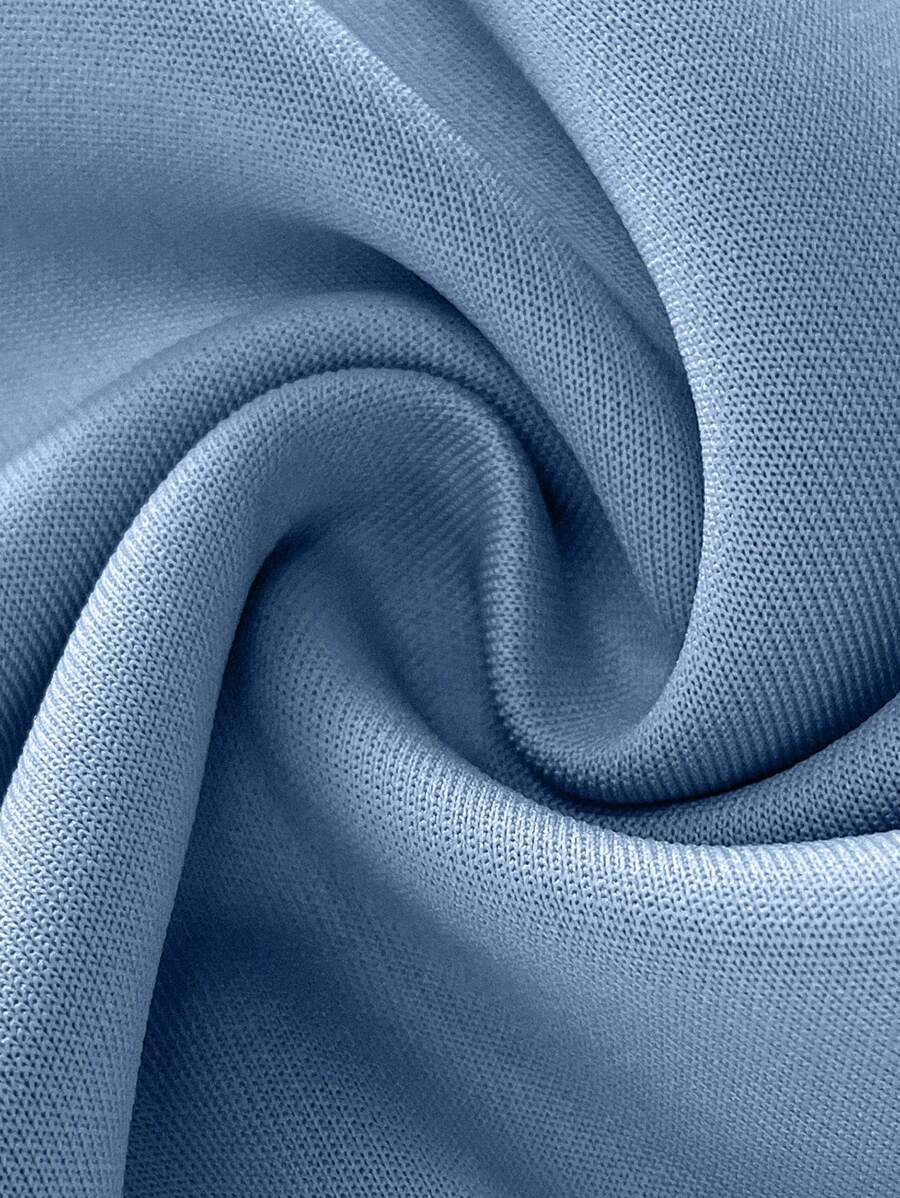 SHEIN Privé Plus Size Solid Color Square Neckline Elegant Short Sleeve ...