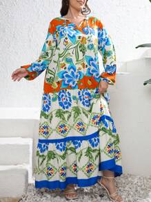 RueChic Plus Women's Long Sleeves Made Of Viscose Woven | SHEIN UK