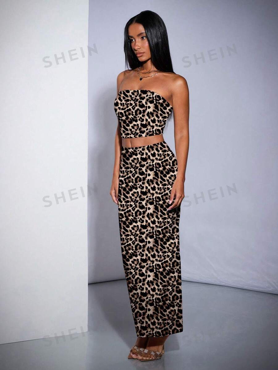 SHEIN BAE SHEIN BAE Casual Full Print Pattern Women's Summer 2-Piece ...