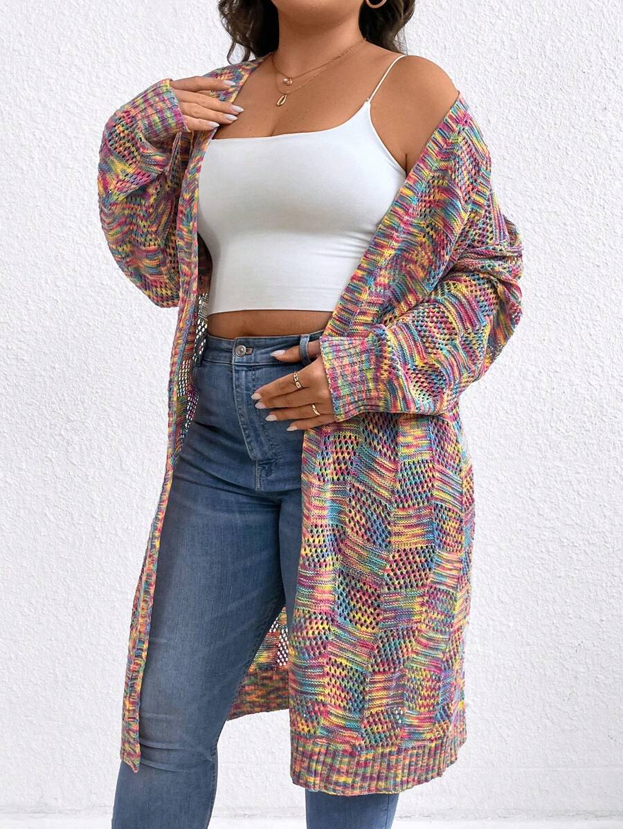 SHEIN LUNE Plus Size Spring And Autumn Casual Blend Medium-Long ...