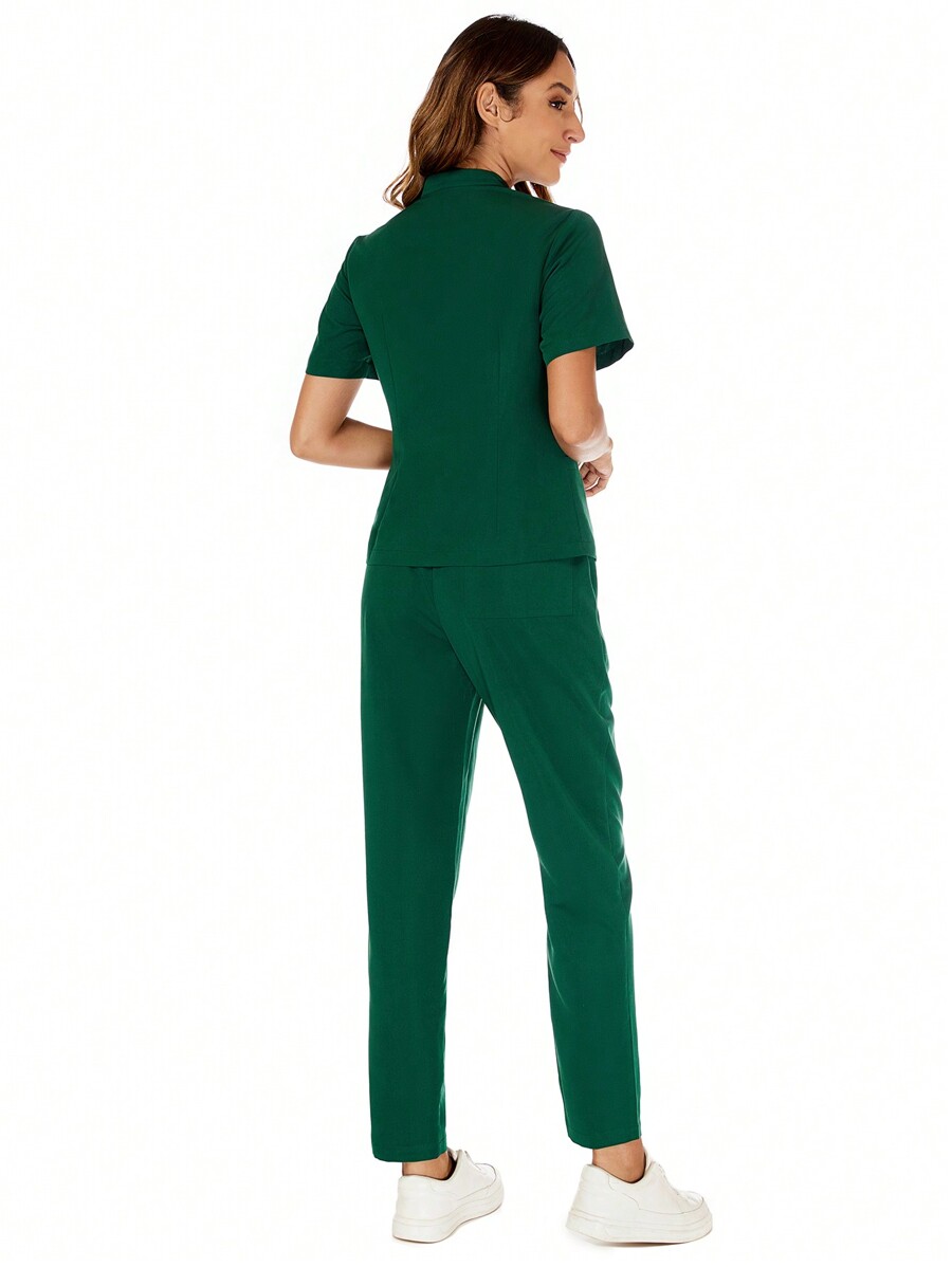 Zipper Front Uniform Set | SHEIN UK