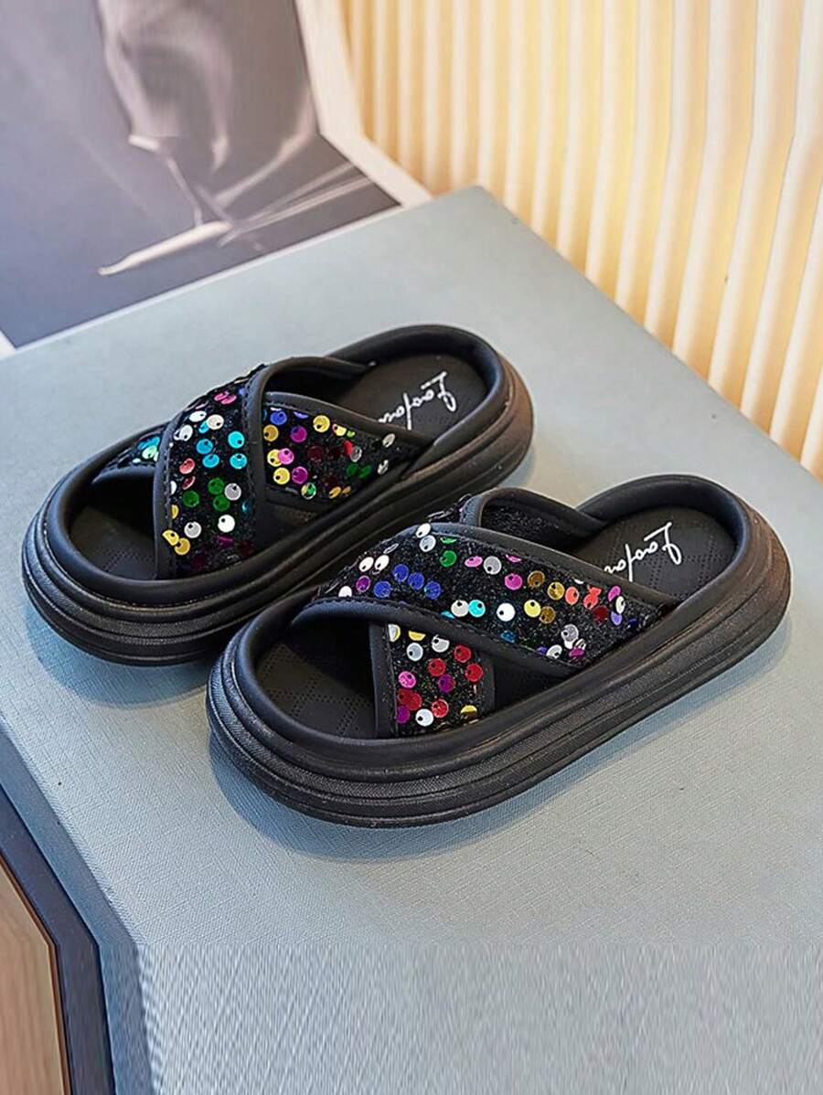 Glittering Comfortable And Fashionable Girls' Kids' Slippers That Goes ...