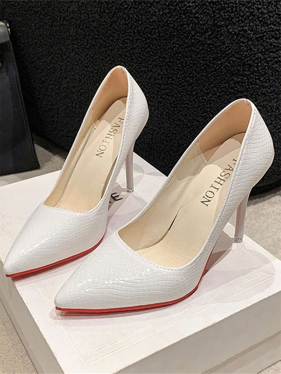 Women's Pumps - High Heels, Stiletto Heels, Solid Color With Tread Sole ...