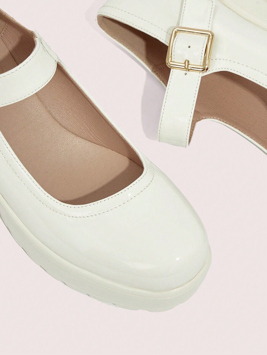 CUCCOO DOLLMOD Women Chunky Heeled Wedge Shoes, Elegant Artificial ...