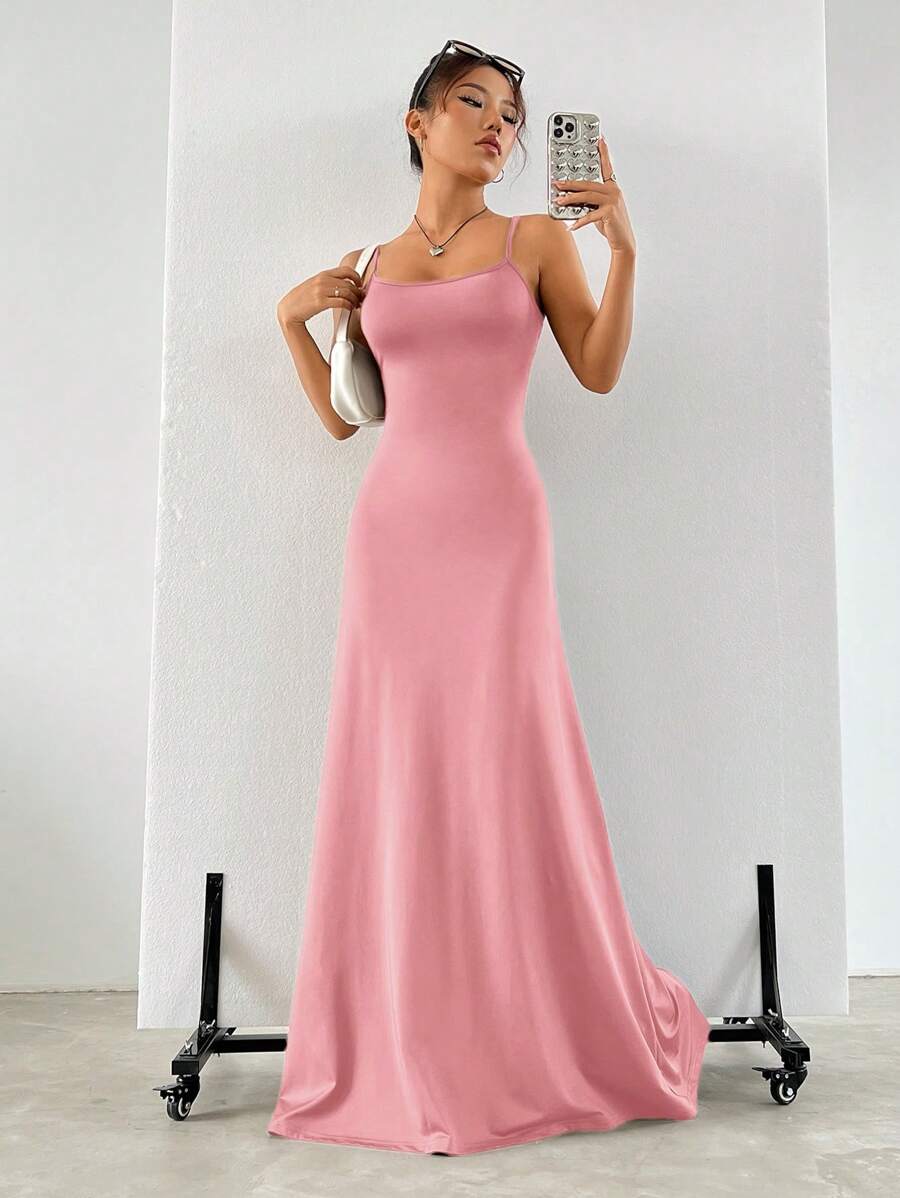 SHEIN EZwear Backless Strappy Swing Dress | SHEIN USA