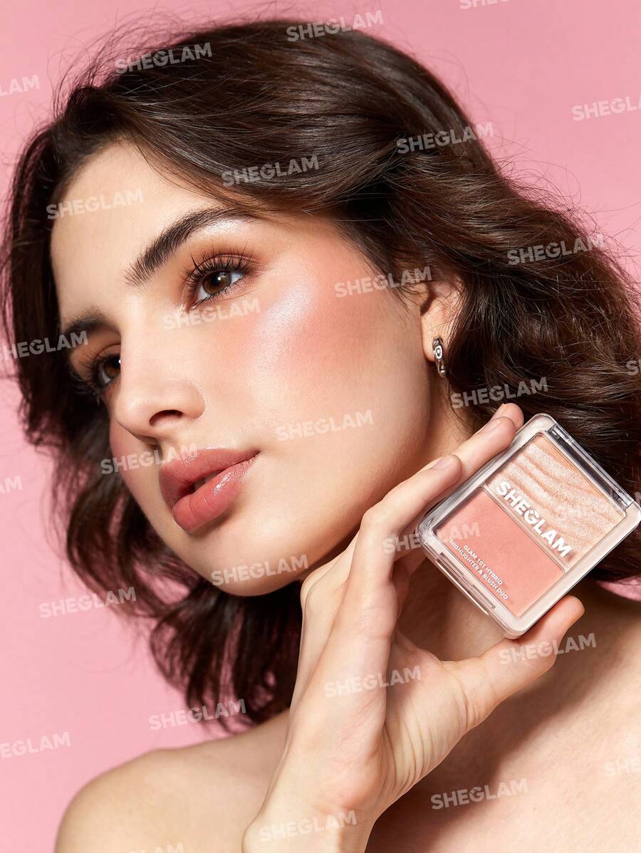 SHEGLAM Glam 101 Hybrid Highlighter & Blush Duo-St. Tropez Blush ...