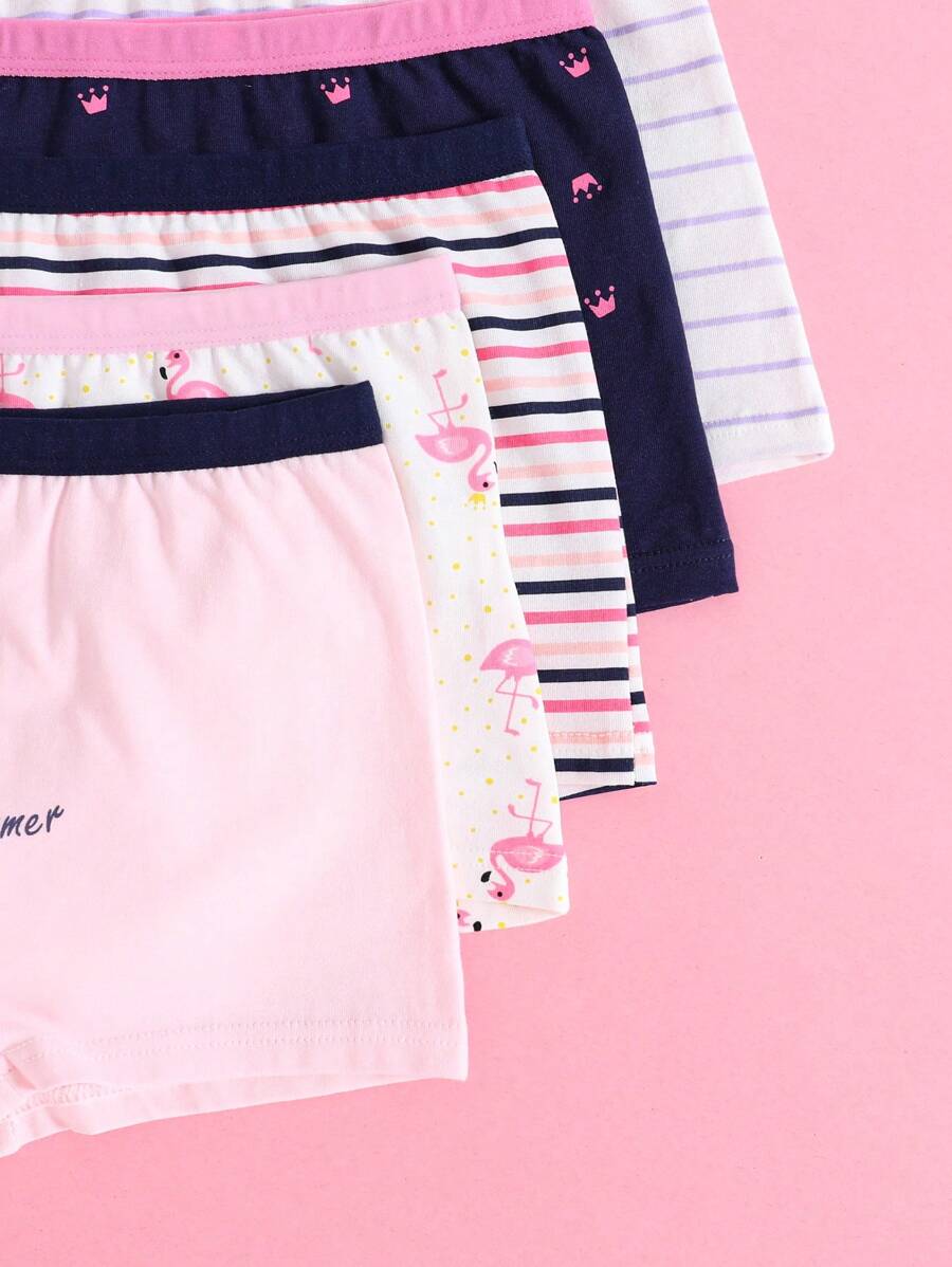 Tween Girl School Lingerie 5-Pack Traceable Boxer Briefs | SHEIN USA