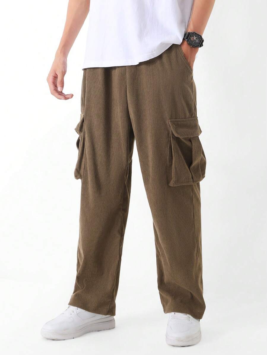 SHEIN Teen Boys Flap Pocket Side Cargo Pants | SHEIN UK