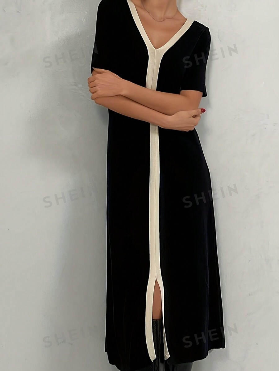 SHEIN Frenchy Women's Long Casual, Elegant And Comfortable Black ...