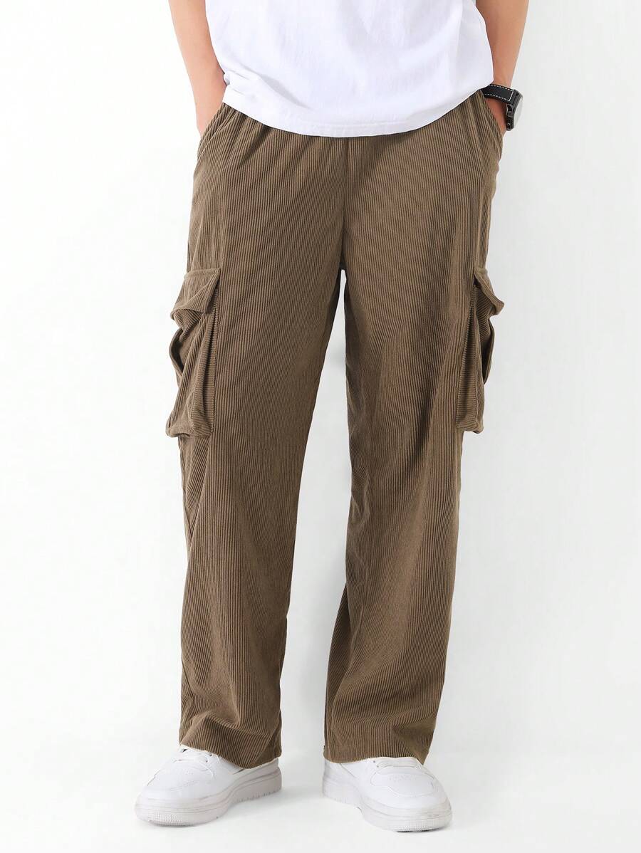 SHEIN Teen Boys Flap Pocket Side Cargo Pants | SHEIN UK