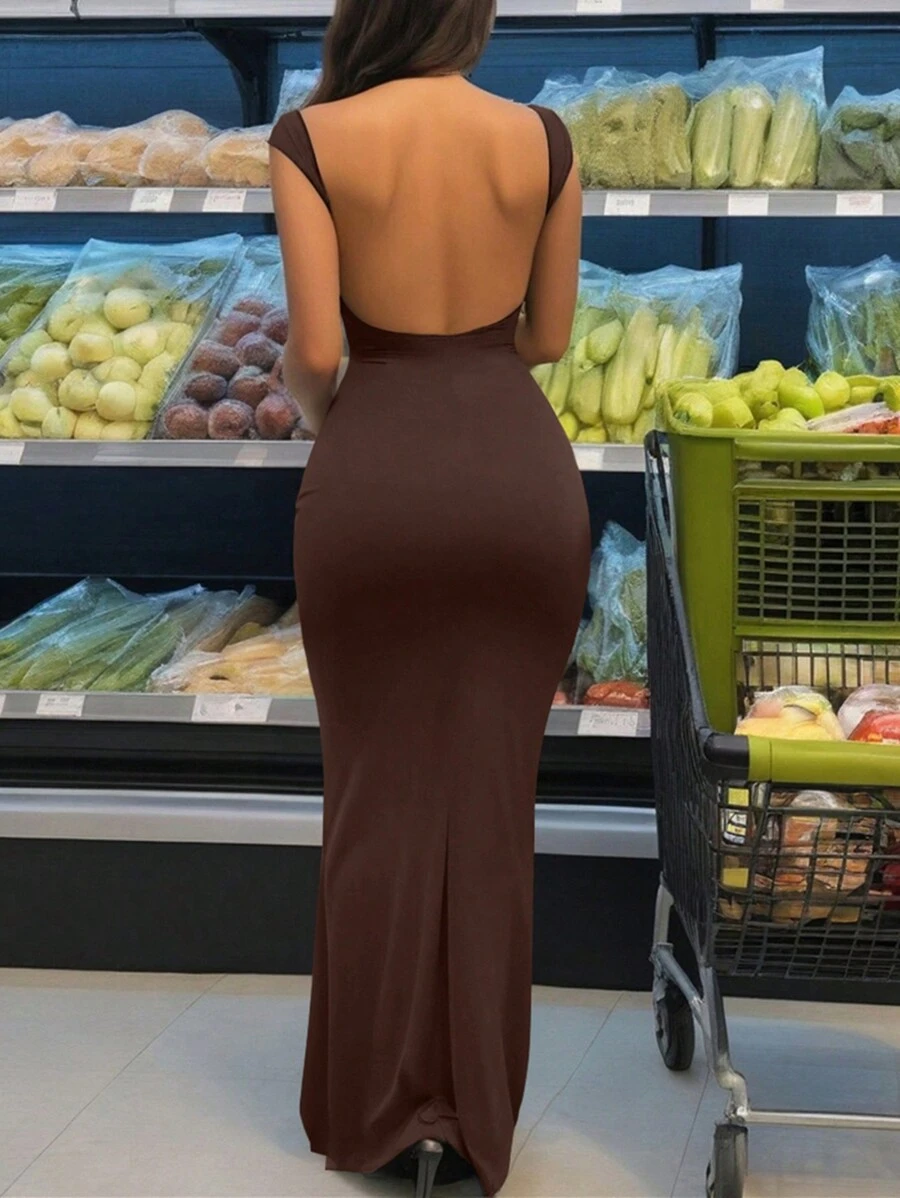 INAWLY Solva Ladies' Sexy Backless Bodycon Dress | SHEIN USA