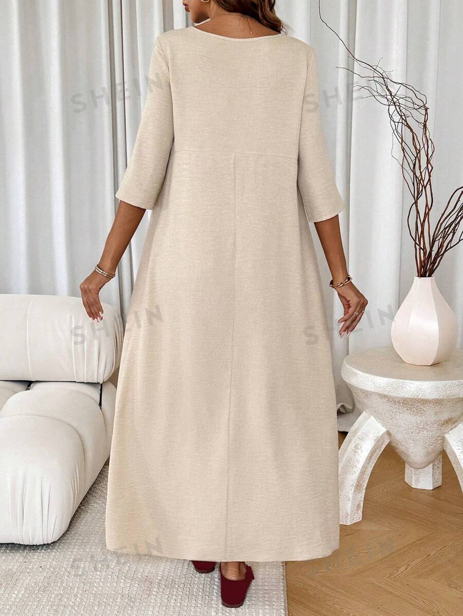 SHEIN LUNE Loose Fit Cotton Linen Texture Wrinkle Casual Forest Style ...