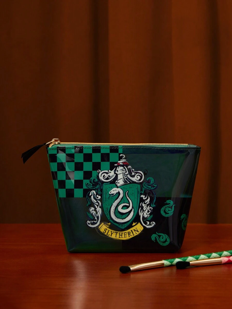 HARRY POTTER X SHEIN Translucent Cosmetic Bag With College Badge And ...