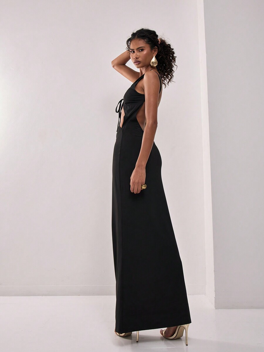 MUSERA Vestido largo con recortes estilo "Slinky" | Mode de Mujer ...