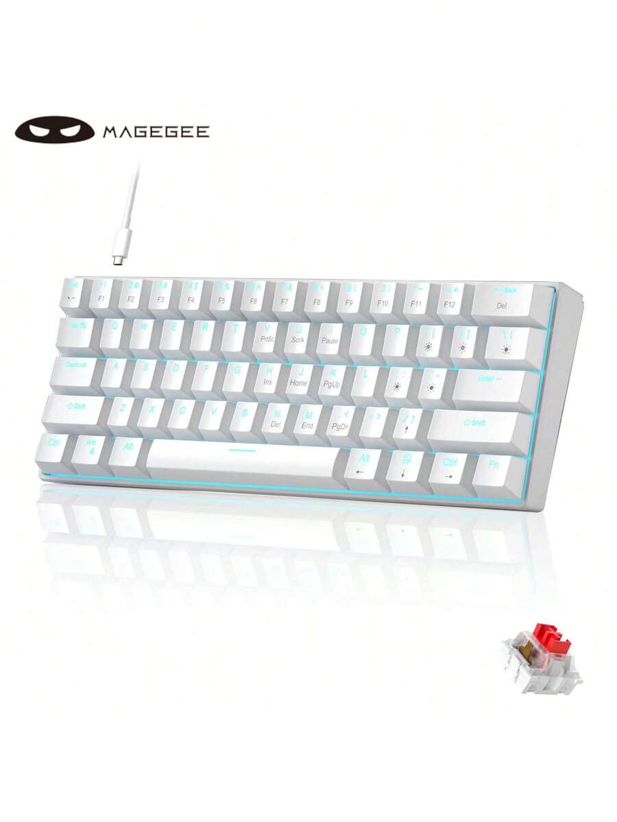 MageGee MageGee MK-Star61 Mini 60% Teclado mecánico 61 teclas con ...
