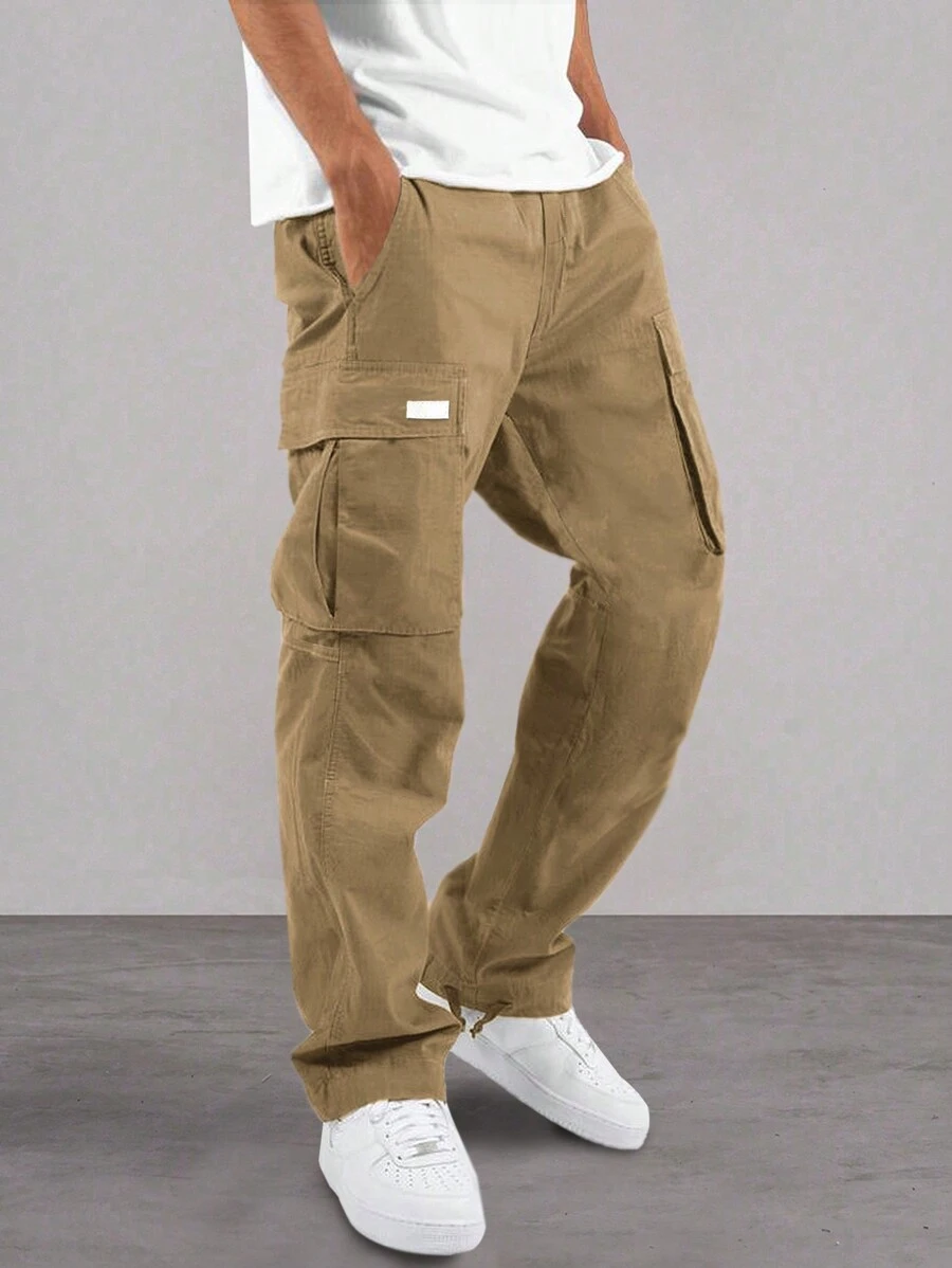 Manfinity Hypemode Men's Solid Color Multi-Pocket Cargo Pants | SHEIN USA Manfinity Hypemode Men's Solid Color Multi-Pocket Cargo Pants | SHEIN USA