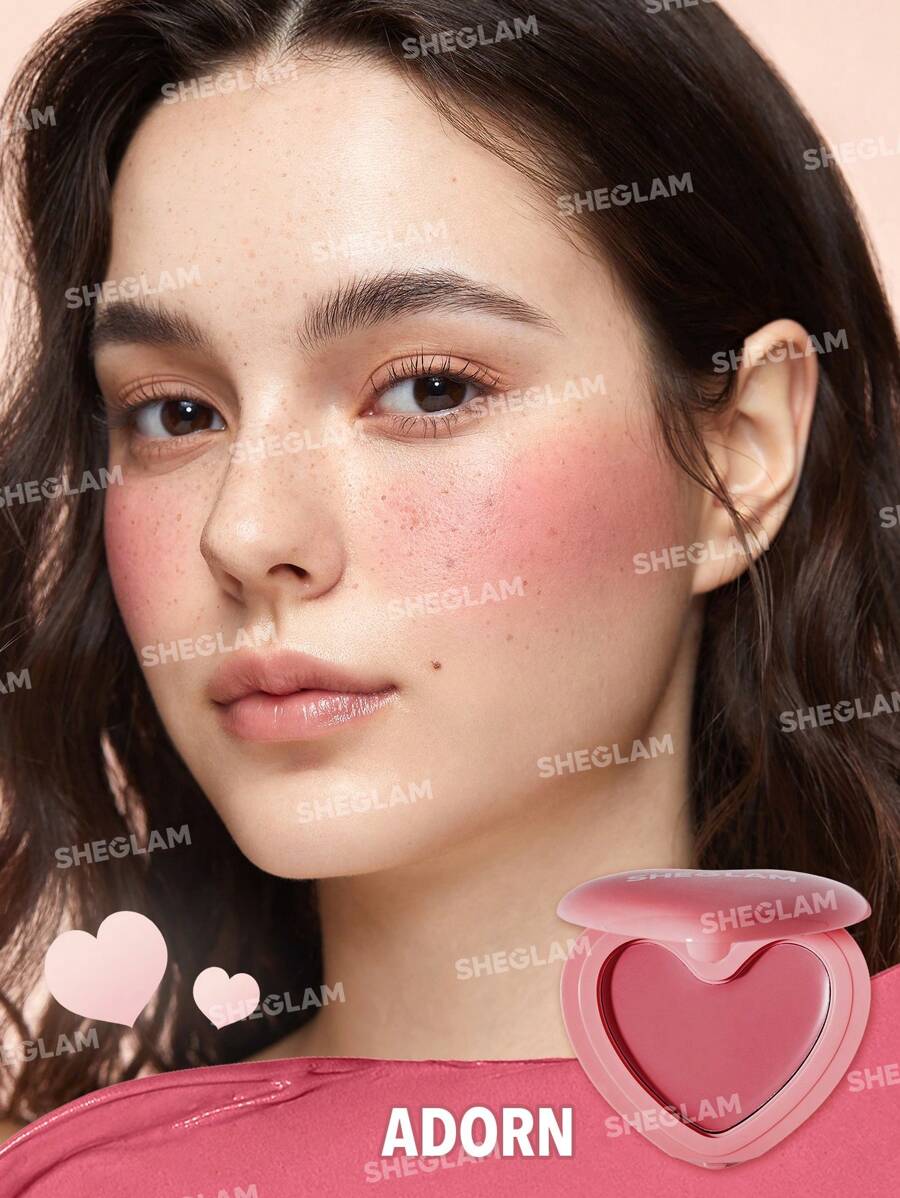 SHEGLAM Playing Cupid Cream Blush-Adorn 7 Shades Multi-Use Rose Heart ...