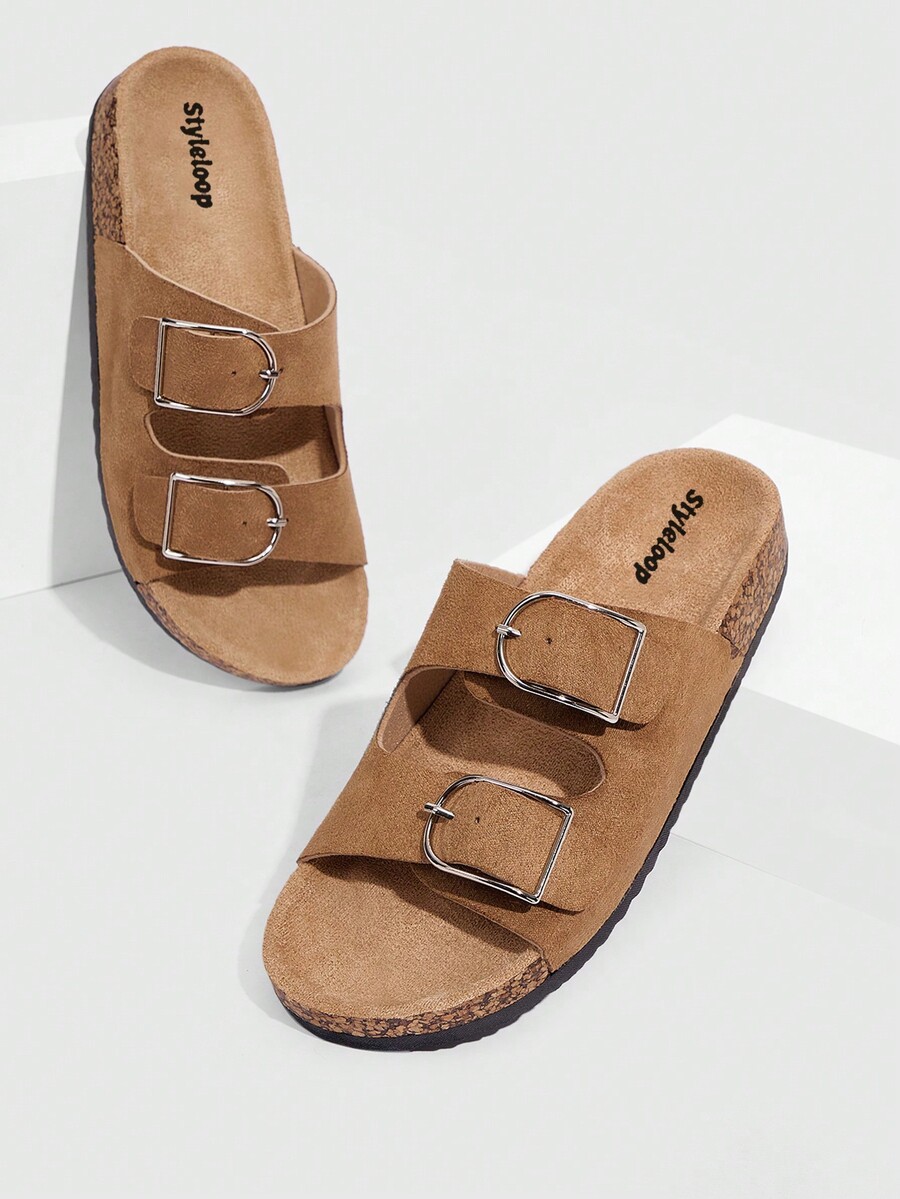 Styleloop Woman Shoes Fashionable Brown Flat Sandals For Summer ...