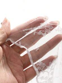 DAZY Women's Lace See-Through Stand Collar Sexy Long Sleeve Blouse ...