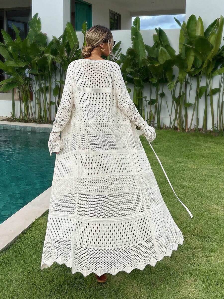 SHEIN Women's Extra-Long Mesh See-Through Summer Beach Vacation-Style ...