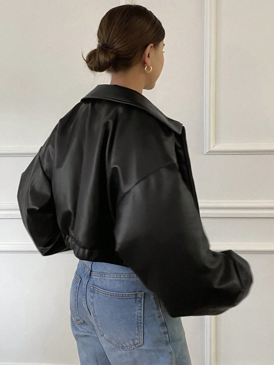 DAZY Dazy X KIMYOUJUNG Collection Drop Shoulder Zip Up Crop Jacket For ...