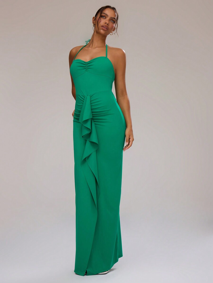 MUSERA Slinky Drape Front Cami Maxi Dress Sexy Elegant Spring Summer ...