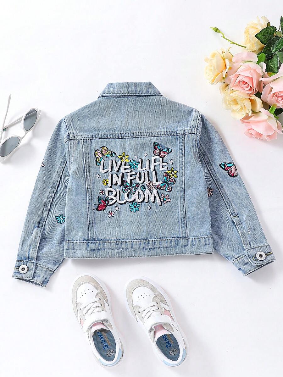 Young Girl Medium Washed Blue Simple And Versatile Cute Exquisite ...