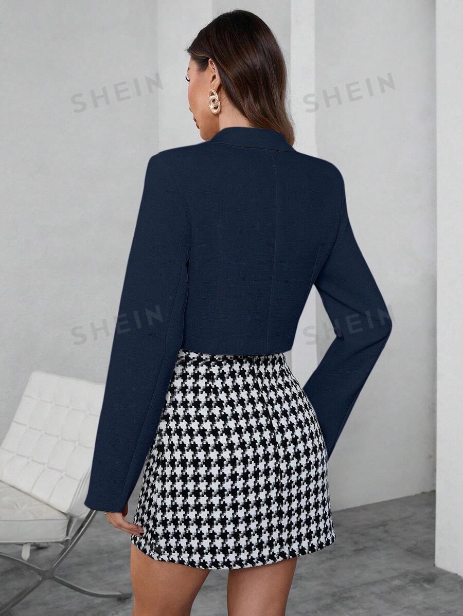 SHEIN BIZwear Schickes und geschäftliches Damen Jacke im offenen Design ...