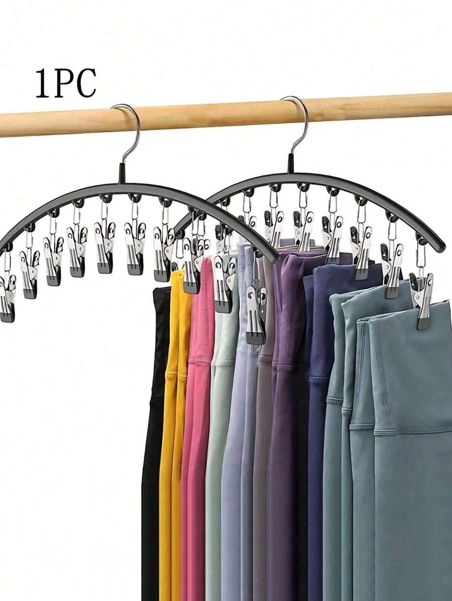SHEIN 1pc Clothes Hanger, Hanging Rack Space-Saving Curved Hanger For ...