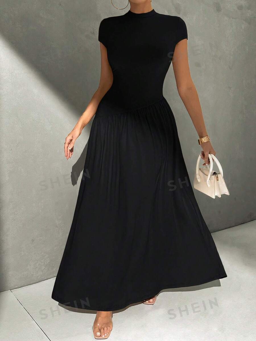 SHEIN Privé Elegant And Simple Daily Wear Asymmetrical A-Line Midi ...