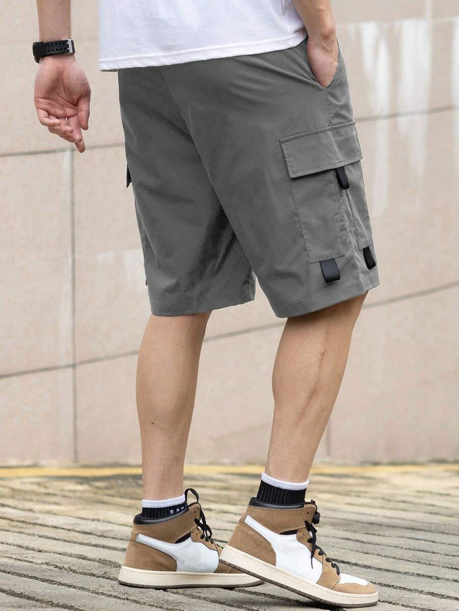 Manfinity EMRG Men's Solid Color Workwear Pocket Drawstring Waist ...