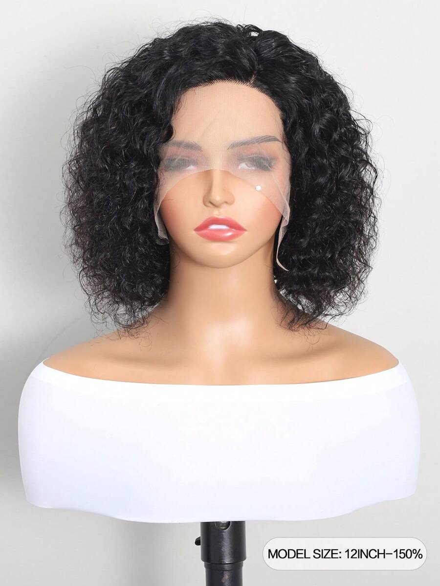 Transparent Lace Water Wave Glueless Bob Wig Human Hair Pixie Cut ...