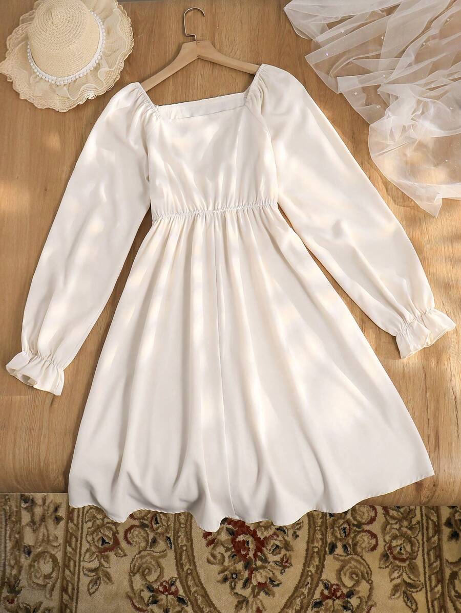 Robe crochets pour fille adolescente douce et élégante avec encolure ...