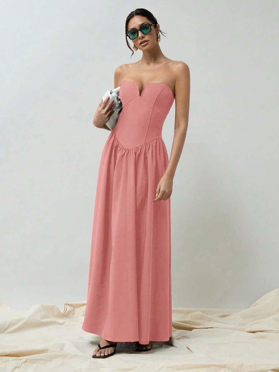 COSMINA Women V-Neck Elegant Bustier Corset Maxi Party Gala Cocktail ...