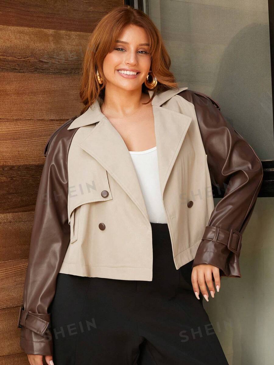 SHEIN Privé Plus Size Elegant Commuting Intelligent Workplace Preppy ...